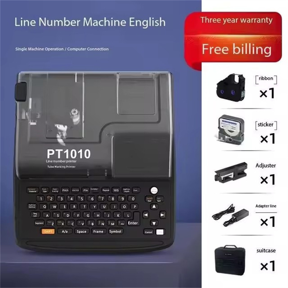 PUTY PT1010 Waterproof Cable ID Printer PVC Tube Cable Printer With Tube Ferrule Thermal ...