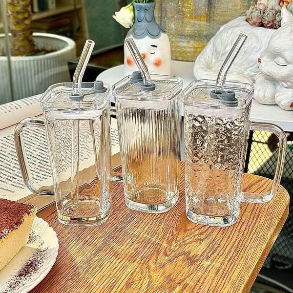 tumbler hot and cold tumbler with straw Glass simple ins cup women's ...