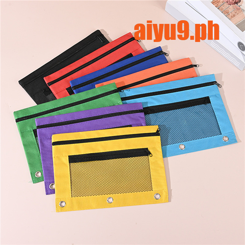 1pc 3 Ring Binder Pencil Pouch, Pencil Pouches with Zipper Large ...