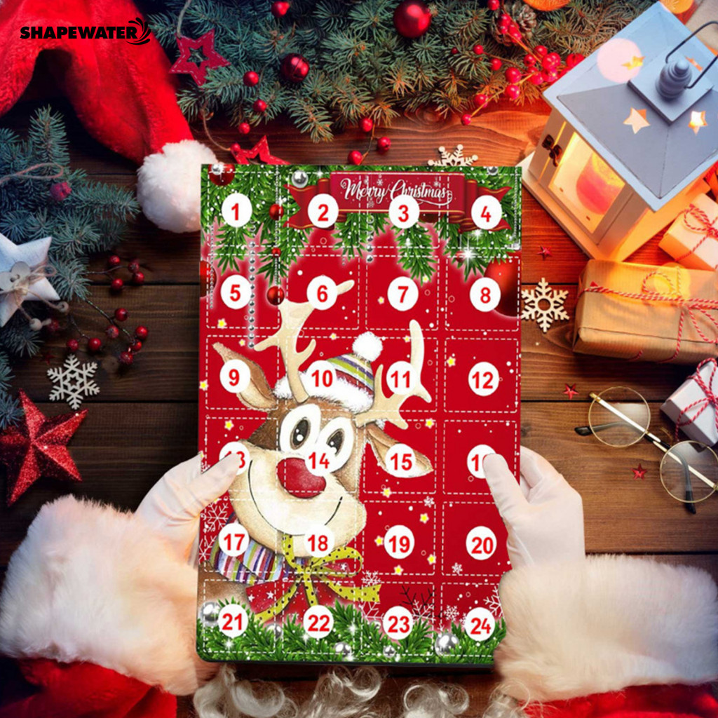 Festive Countdown Calendar High-quality Advent Calendar 24pcs Green Elf ...