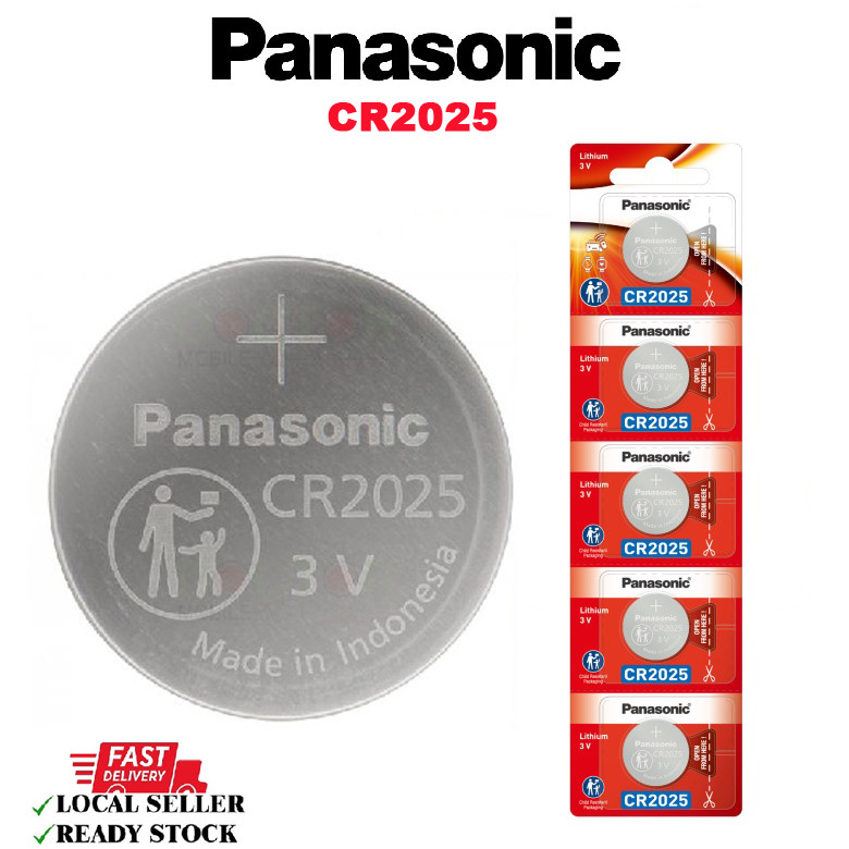 【2024 New Packaging】CR2025 Original Panasonic 3V Lithium Coin Cell Car ...