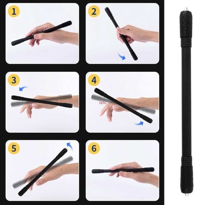 seng Funny Rotating Pen Rolling Finger Pen Drop Resistant Pen Refill ...