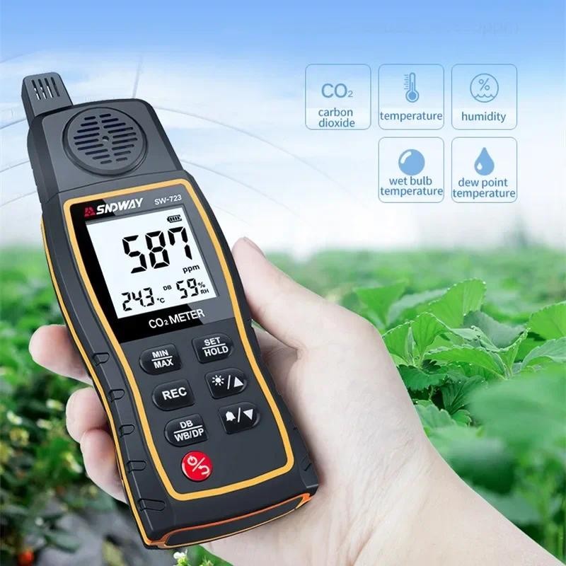 SW-743A/723/733A Gas Detector Digital Meter Carbon Dioxide CO2 ...
