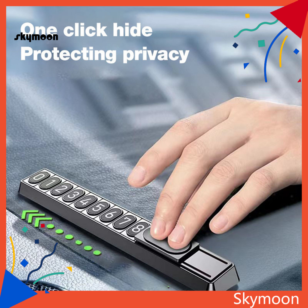 Skym* Car Hideable Parking Number Plate Parking Number Plate with ...