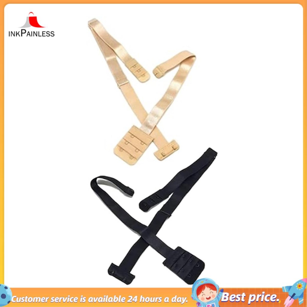 【inkpainless】2 PCS Low Back Bra Converter Bra Converter Bra Adjustable ...