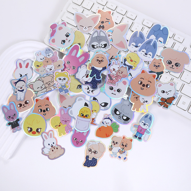 50pcs/pack Kpop Idol Stray Kids Cartoon Stickers Skz Laser Sticker ...