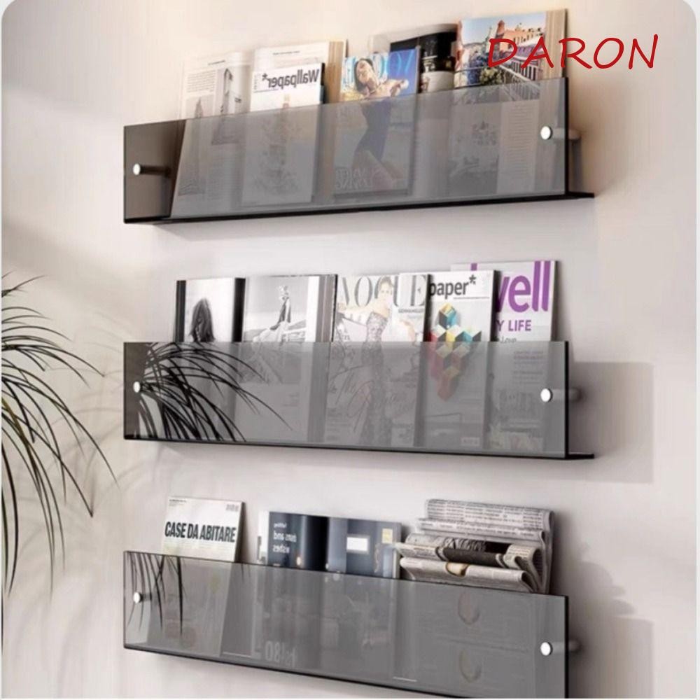 DARON Magazine Rack, Acrylic Literature Organizer Floating Bookshelves ...