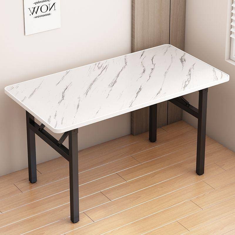 Folding table rectangular dining table heavy duty computer table desk ...