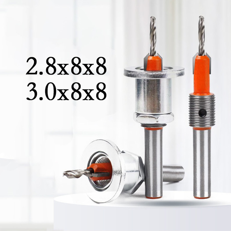 Countersink Drill Bit Shank Adjustable Depth Carpentry Reamer 8mm ...