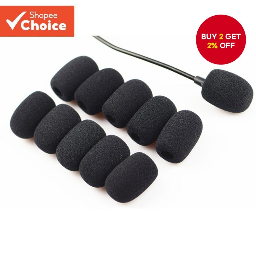 20Pcs/set Microphone Headset Grill Windscreen Sponge Foam Black Mic ...