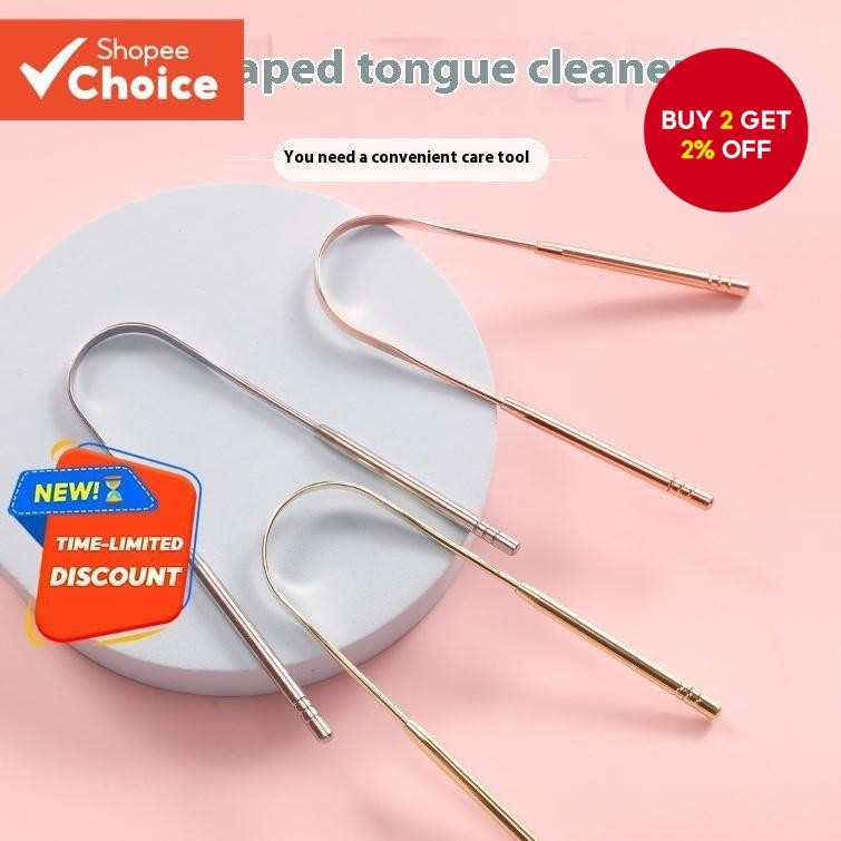 U-shape cleaning mouth tool Tongue coating cleaner Stainless steel ...