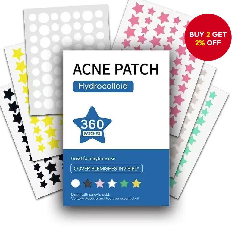 Star-Shaped Large Acne Patches (360PCS) – Versatile Sizes for Any ...