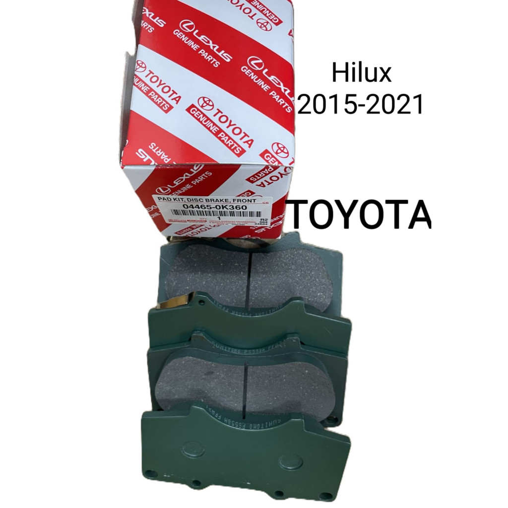 TOYOTA Hilux 2015-2021 BRAKE PADS 04465-0K360 100% ceramic brake pads ...