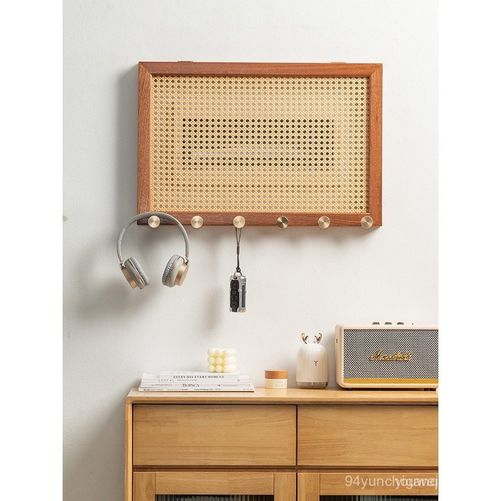 Solid Wood Rattan Woven Electric Meter Box Decorative Painting Hanging ...