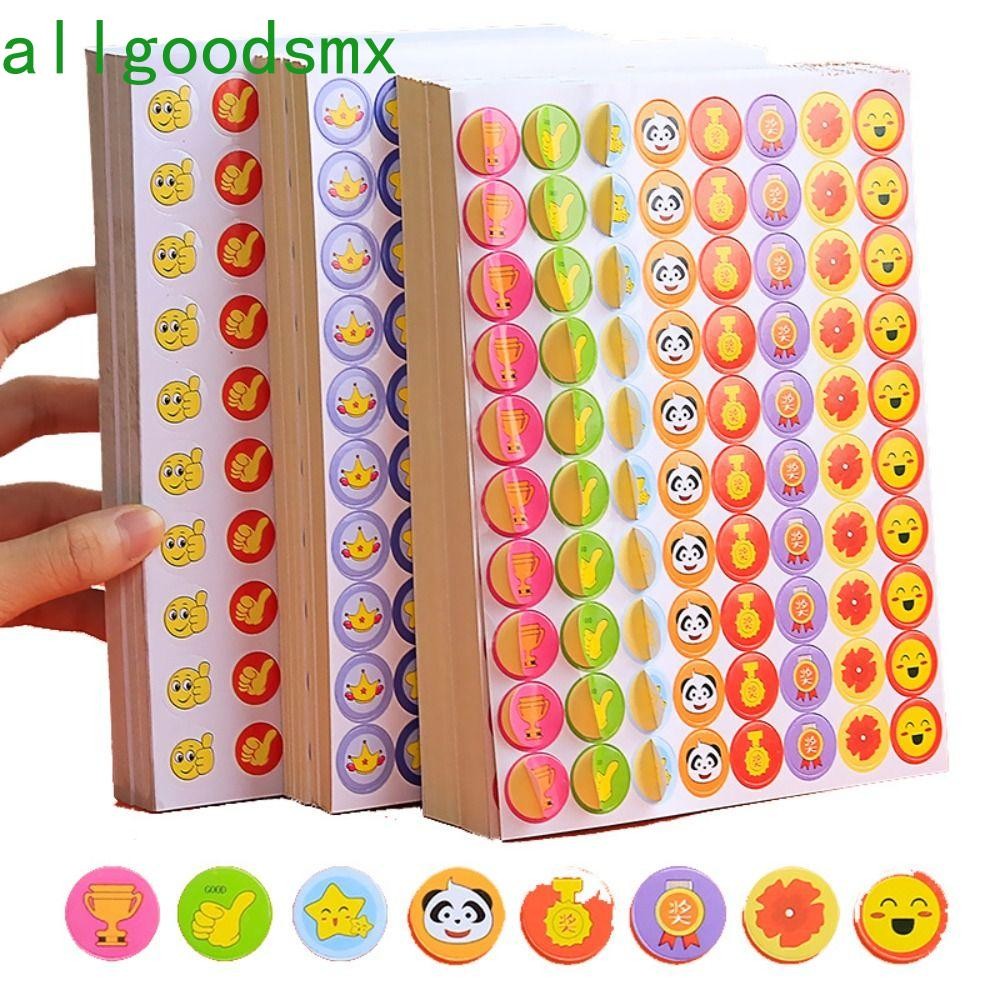 ALLGOODS Reward Stickers Smiley Face Round Small Daily Gifts Label ...