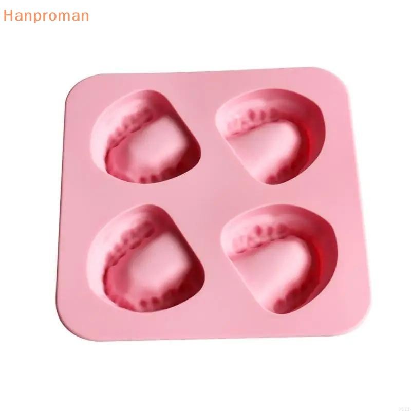 Hanproman> 4 Hole Denture Teeth Shape Mold Silicone Ice Tray DIY Ice ...