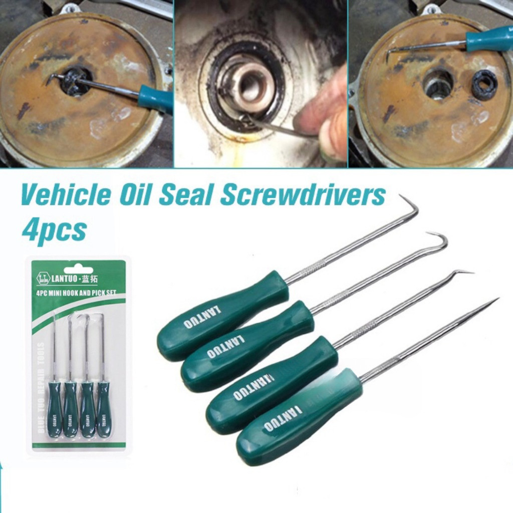 4PCS Car Vehicle Oil Seal Screwdrivers Set Oil Seal or O-rings Removal ...