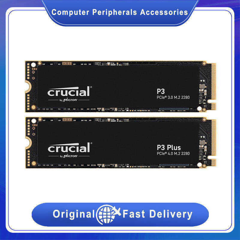 Crucial PLUS P3 4Tb 2Tb 1Tb 500Gb 3 & Gen 4 Nvme M.2 2280 3D NAND SSD ...