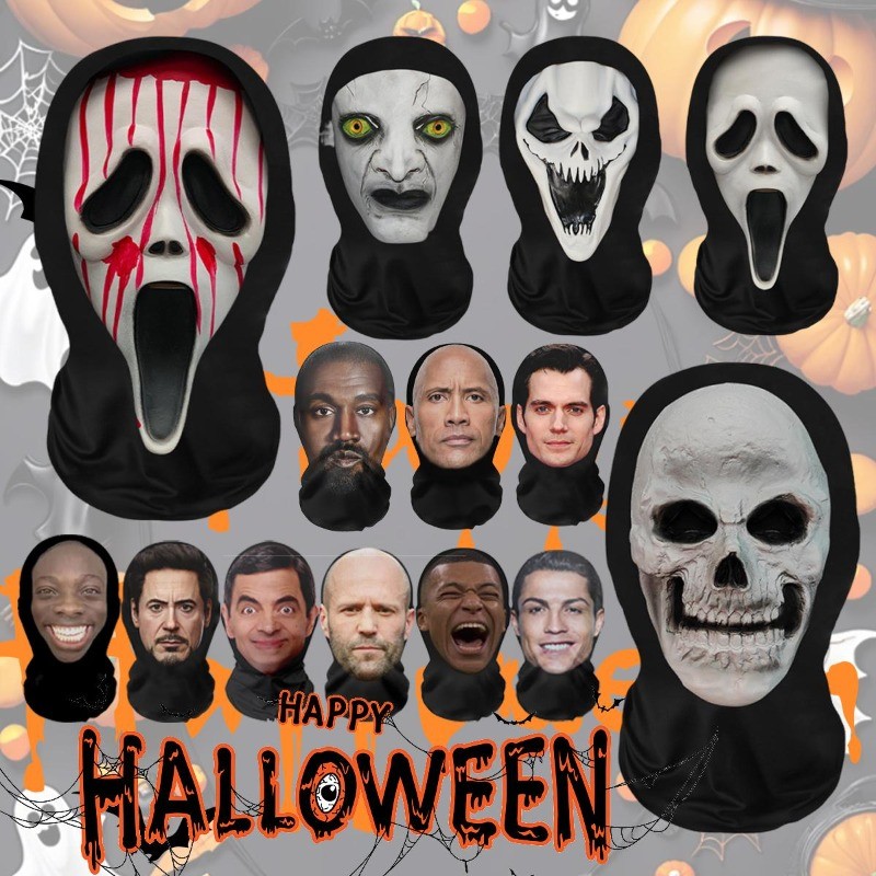 3D Face Mask Balaclava 2025 Halloween Horror Ghost Funny Creative ...