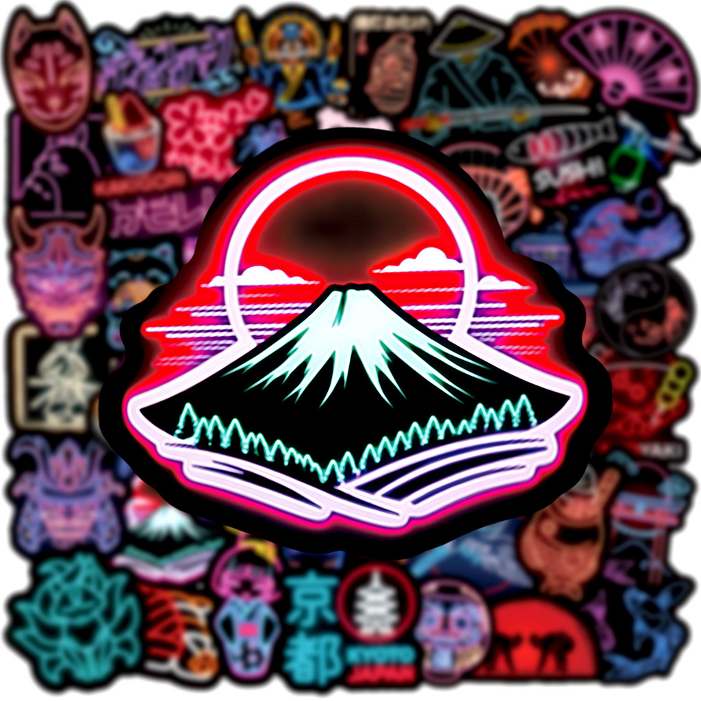 No Glow! 50 Pieces Of neon Light Stickers For Decoration Top lights ...