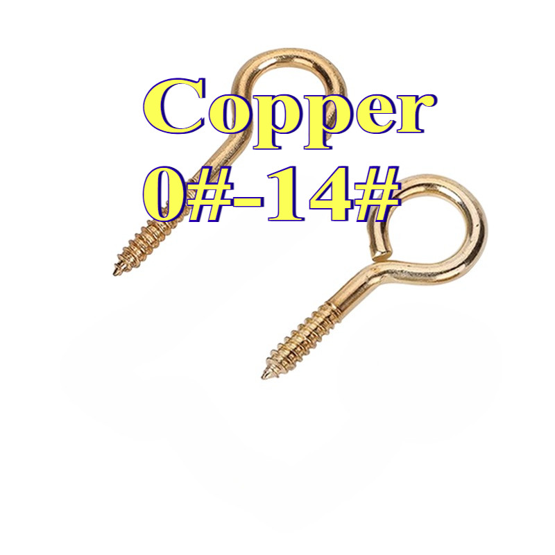 Copper-plated Brass Plated Cup Hook Screw / pack Hook screw / Eye Hook ...