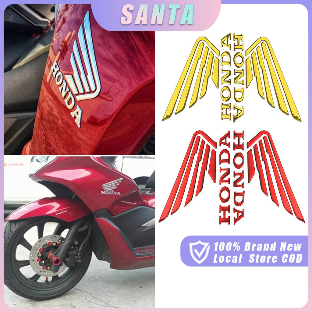 1Pair Honda Wing Sticker Honda Wings 3M Plastic 3D Soft Emblem Logo ...