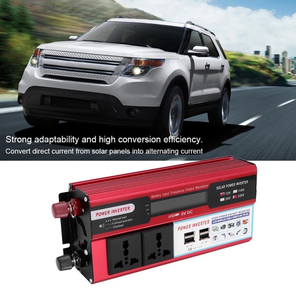 Wowowi Car 750W Solar Power Converter Digital Display Phone 4 USB ...