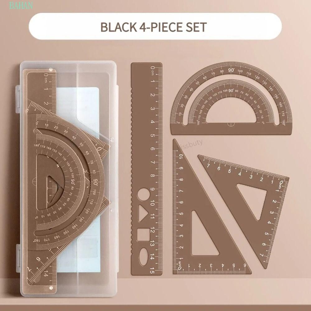BAHAN Ruler, Aluminum Alloy Combination Triangle Protractor, 2024 4 in ...