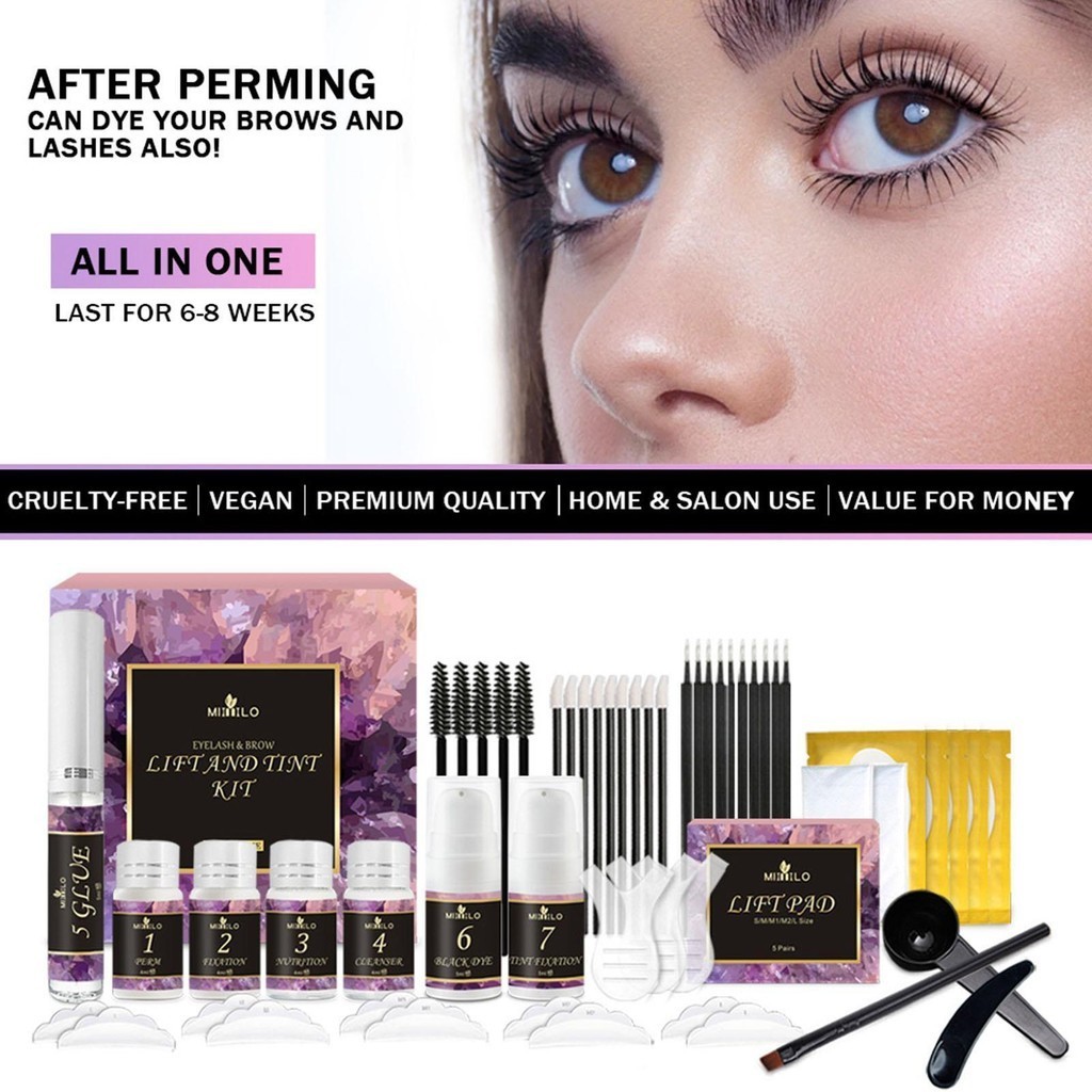 Eyelash Perm Kit Eyelash Tint Kit Brow Lamination Kit for Lash Brow ...