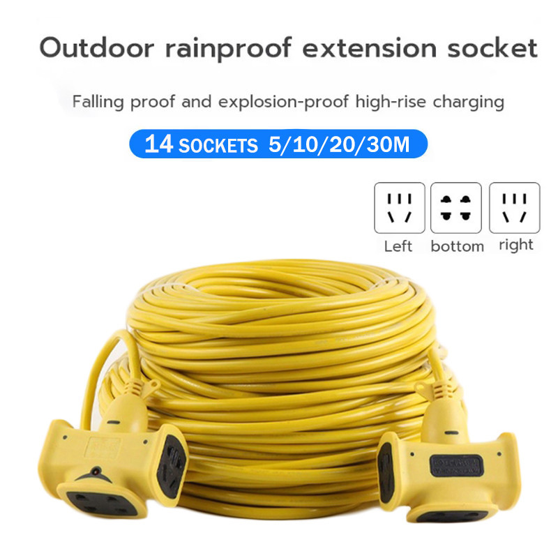 5-30m Extension Wire Socket Extra-Long Plug-In Strip Electric Vehicle ...