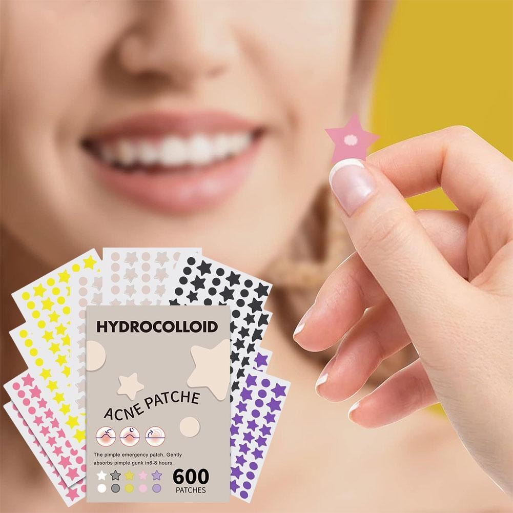 600PCS/Set Star Pimple Patch Mild And Non-irritating Colorful Concealer ...