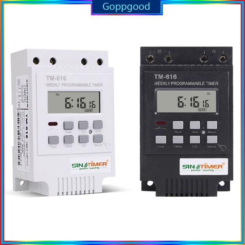 Gop Digital Electronic Timer Switch 220V 30A Rail Mount 17 Settings 7 ...