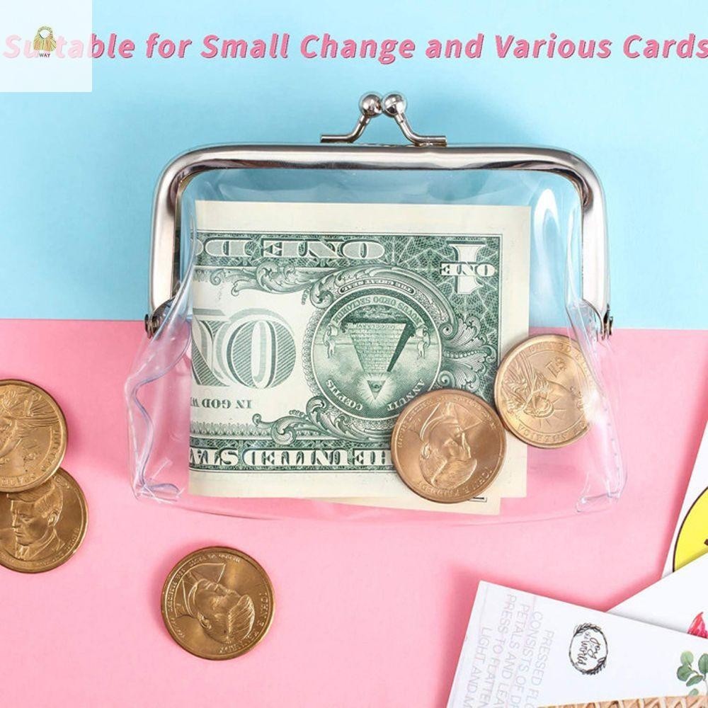 WAY Transparent Coin Purse Lipstick Portable Money Bags Kiss Clasp Lock ...