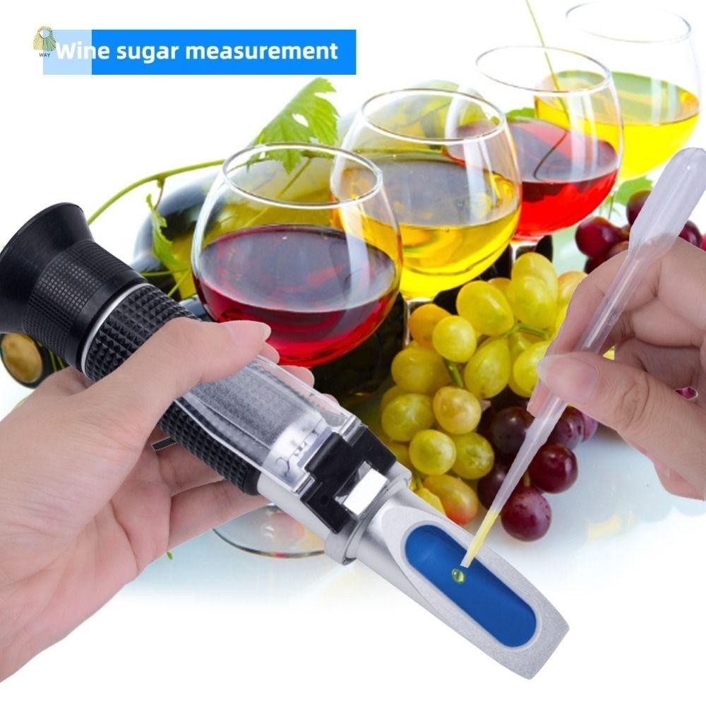 WAY Wine Sugar Refractometer 0-25% Alcohol 3 In 1 Brix Detector ...