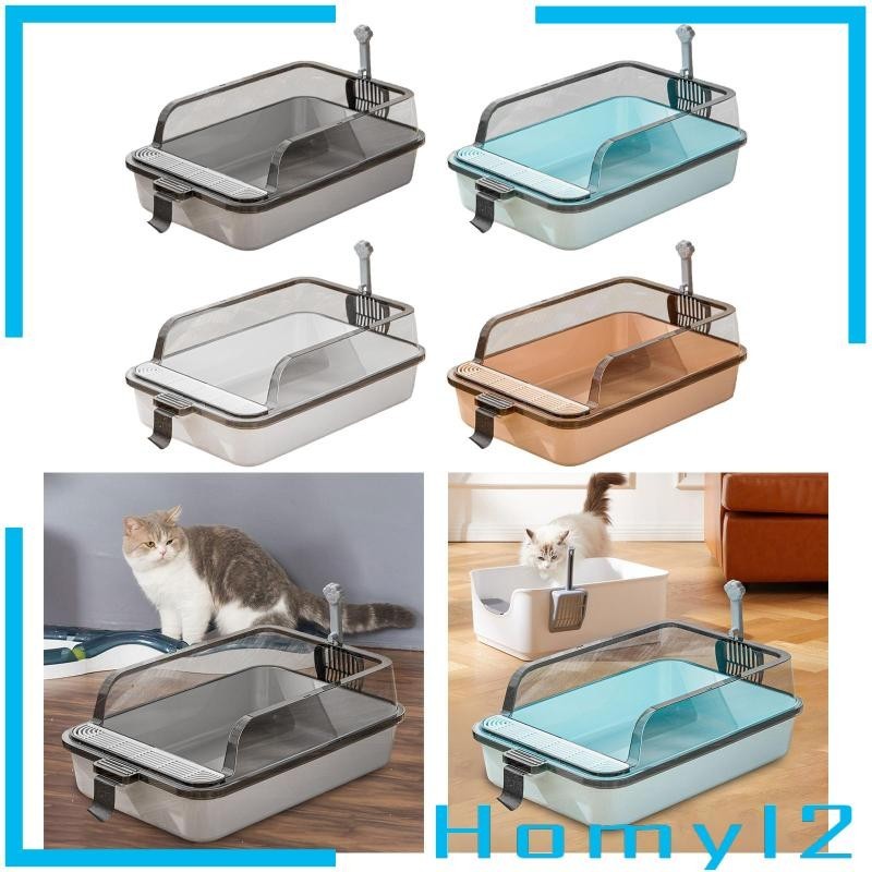 [HOMYL2] Cat Open Top Pet Litter Tray PP Cat Sandbox Kitten Potty ...
