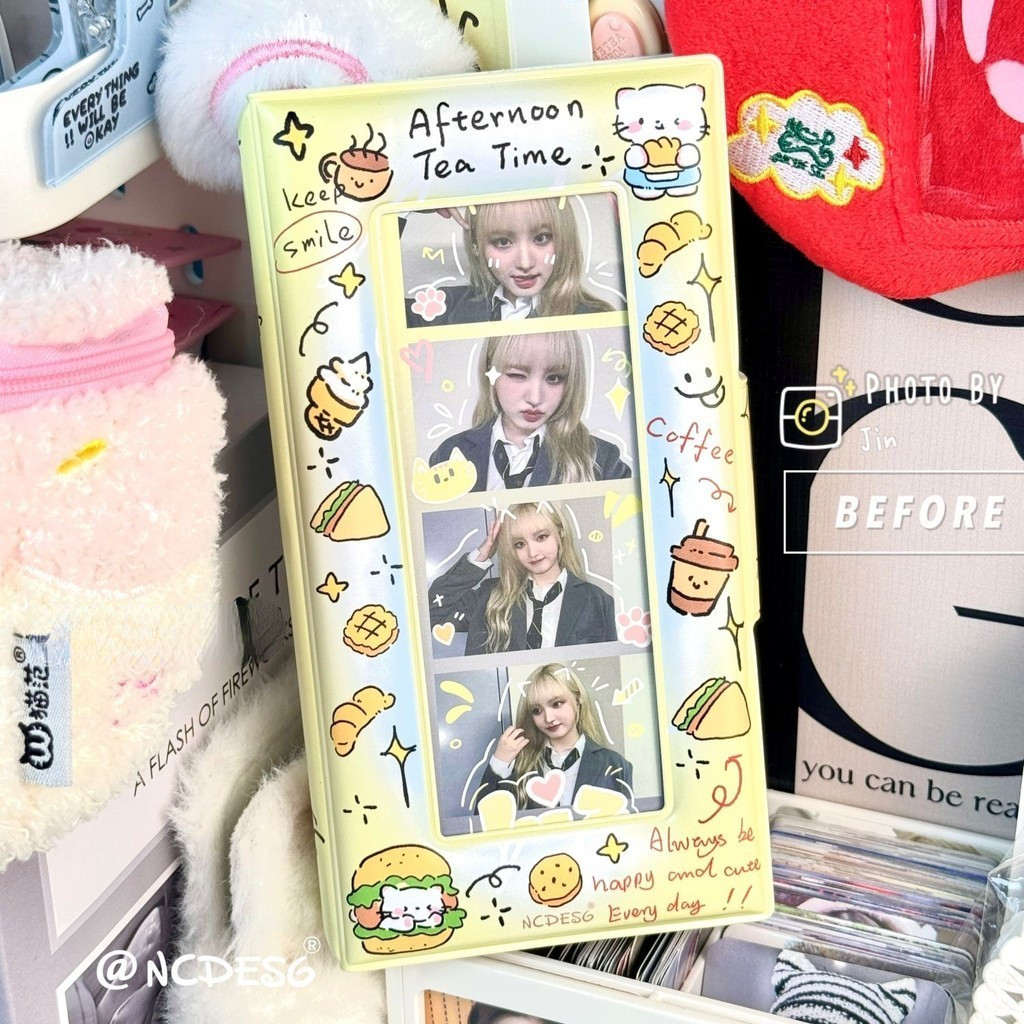 INS 40 Pockets Kitten Life Four-compartment Card Bag Kpop Idol ...