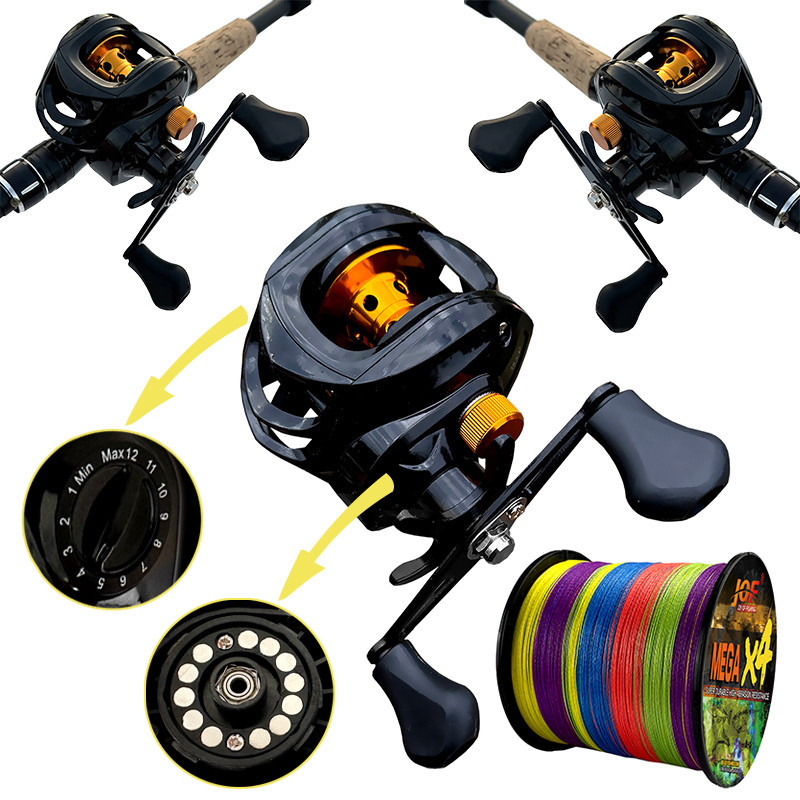 Ultralight Baitcasting Fishing Reel 18+1BB Magnetic Brake System Water ...
