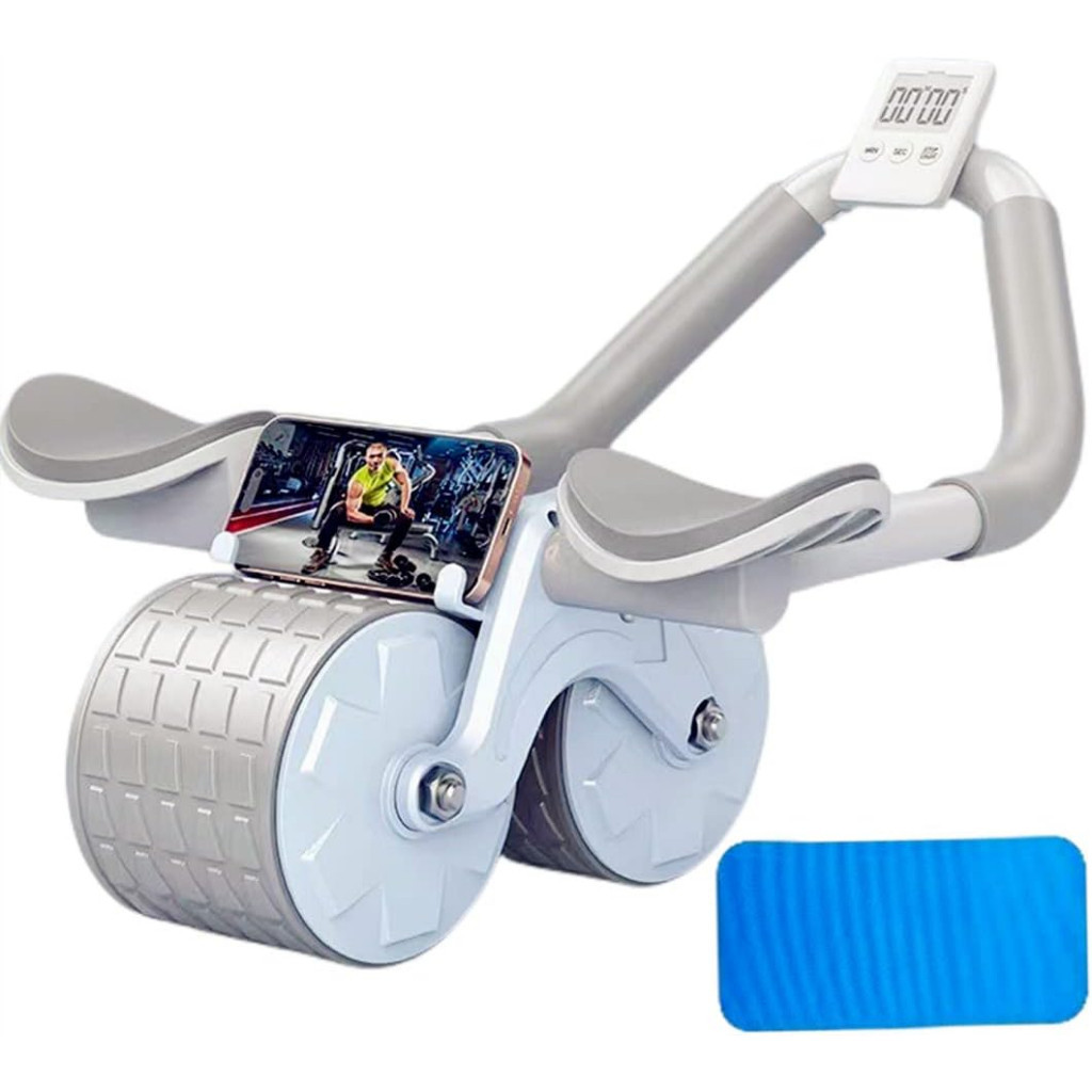 NEW Elbow Support AB Wheel Plank Roller with Timer Abs Roller Abdominal ...