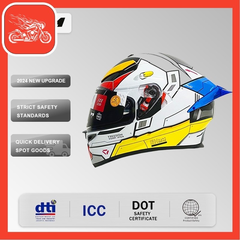 MTM motoman Full face helmet for motorcycle dual visor Sound insulation ...