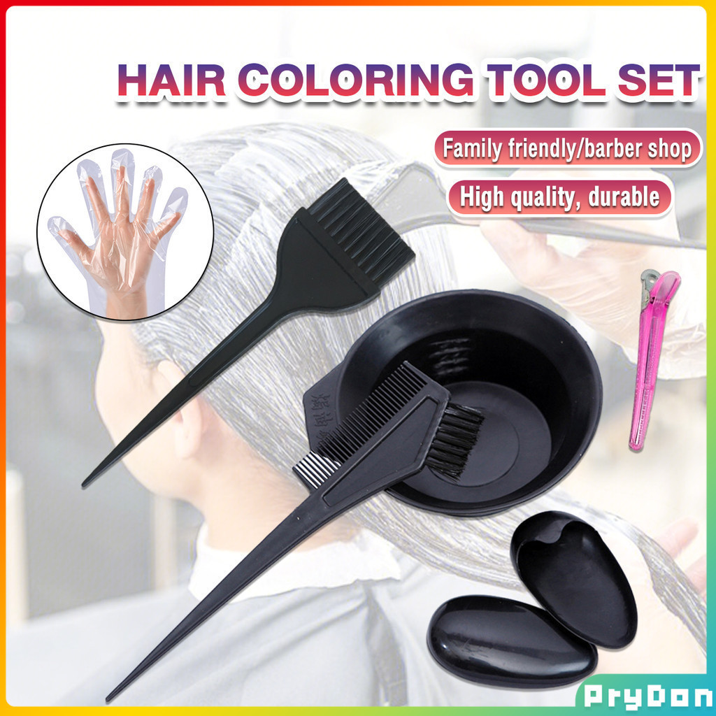 PryDon Hairdressing Tools Brushes Bowl Combo Salon Hair Color Dye DIY ...
