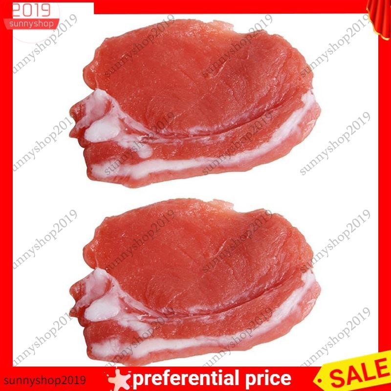 【sunnyshop2019】2Pcs Fake Cooked Fresh Pork Simulation Lifelike Meat ...