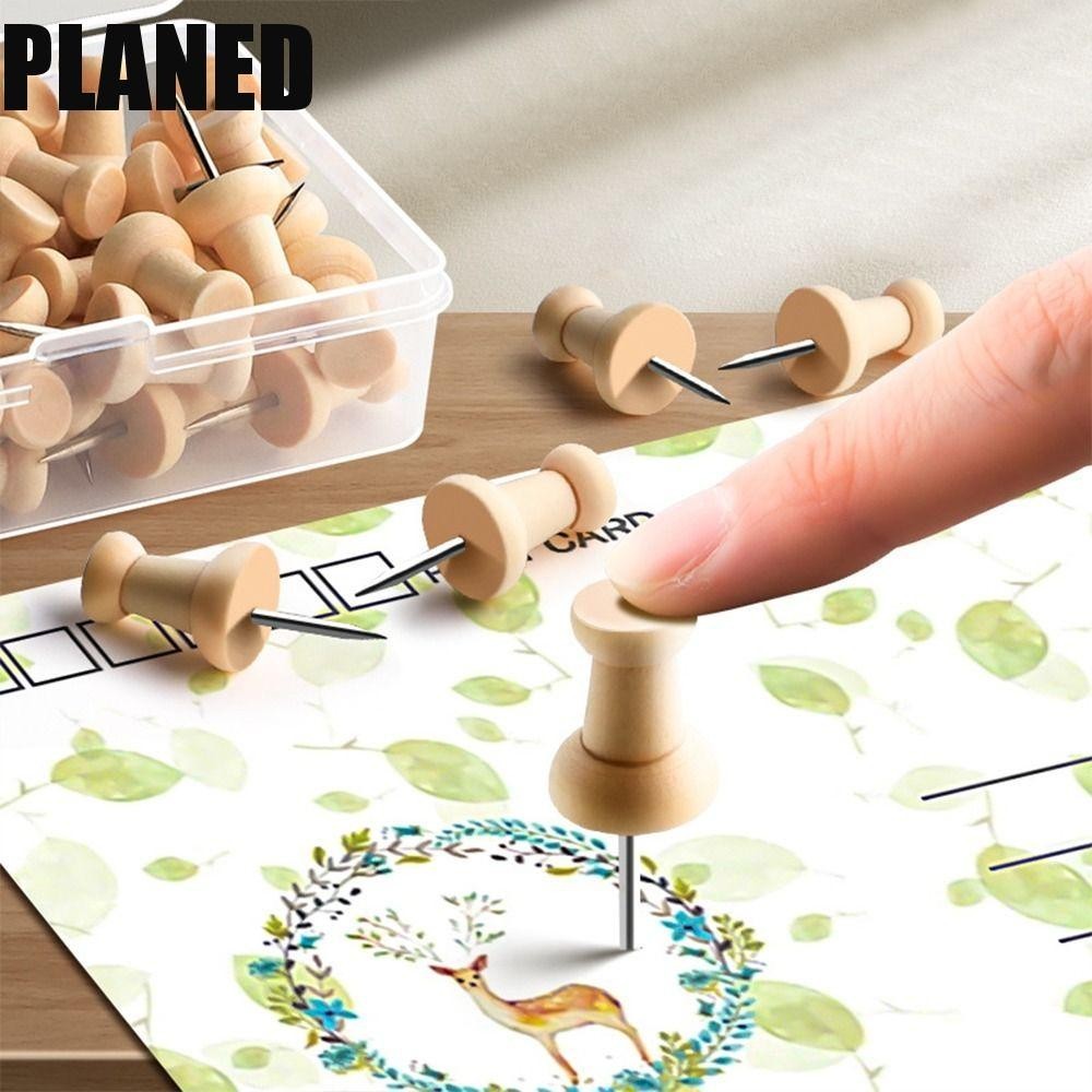 PLANED 50PCS Pushpin Thumbtack, Wall Cards Photos Cork Board Board ...