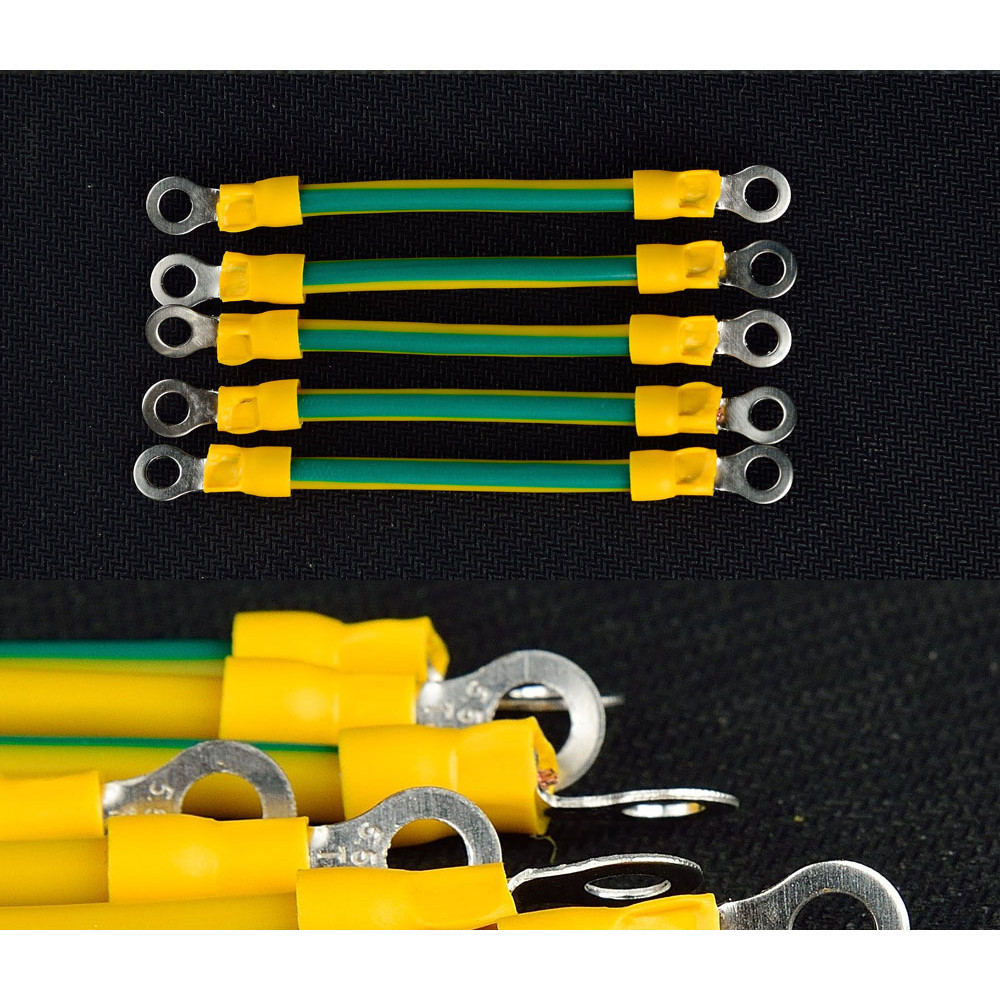 10 pcs BVR Yellow-Green Solar Photovoltaic Grounding Wire Terminals 10 ...