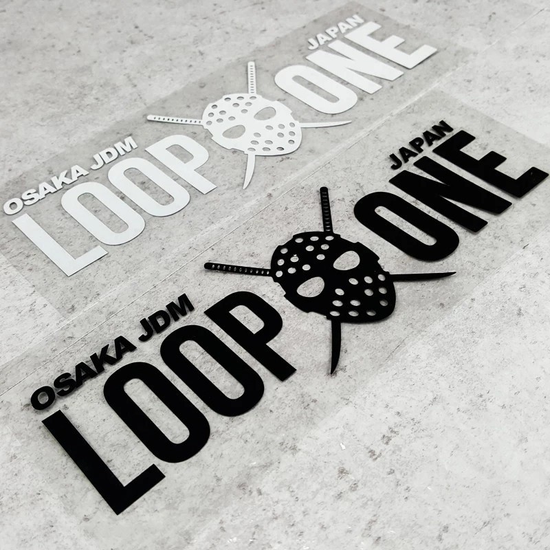 Hanshin LOOPONE Car Sticker Mask Man OSAKA OSAKA JDM Drift Modified Car ...