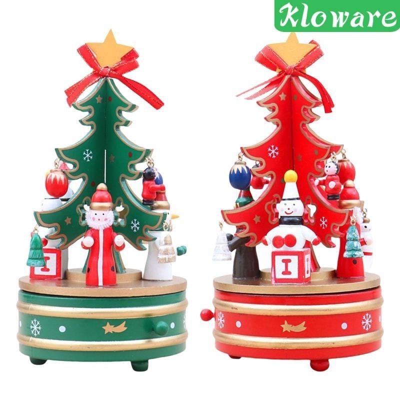 [Kloware] Portable Music Box, Wooden Rotating Musical Box, Carousel ...