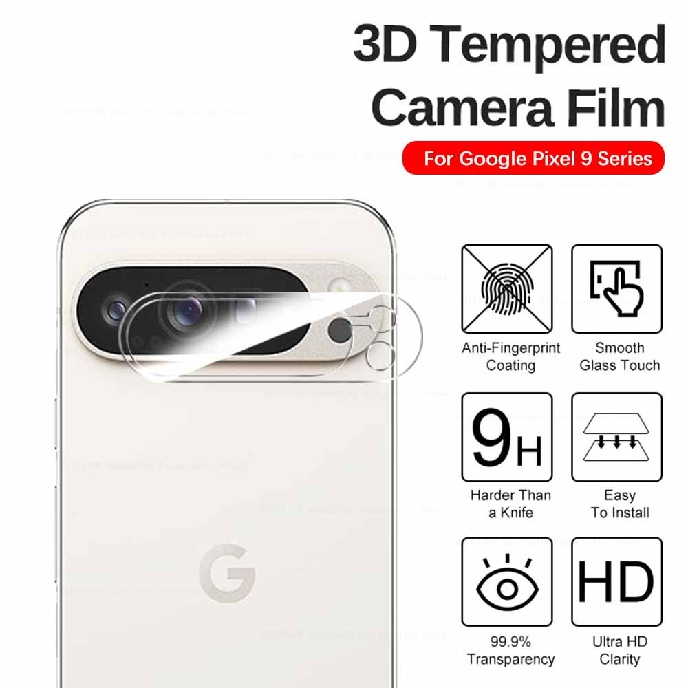 1-3pcs For Google Pixel 9 Pro XL 3D Back Camera Lens Tempered Glass ...