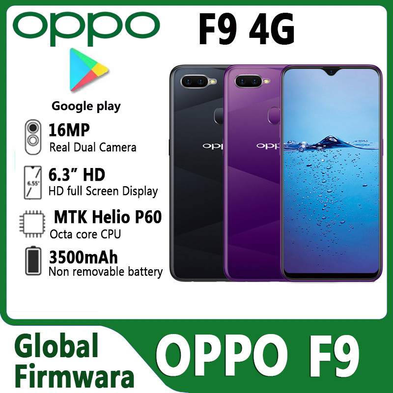 OPPO F9 Smartphone Global firmware 6.3inches MediaTek Helio P60 version Android 8.1 4GB 128GB ...