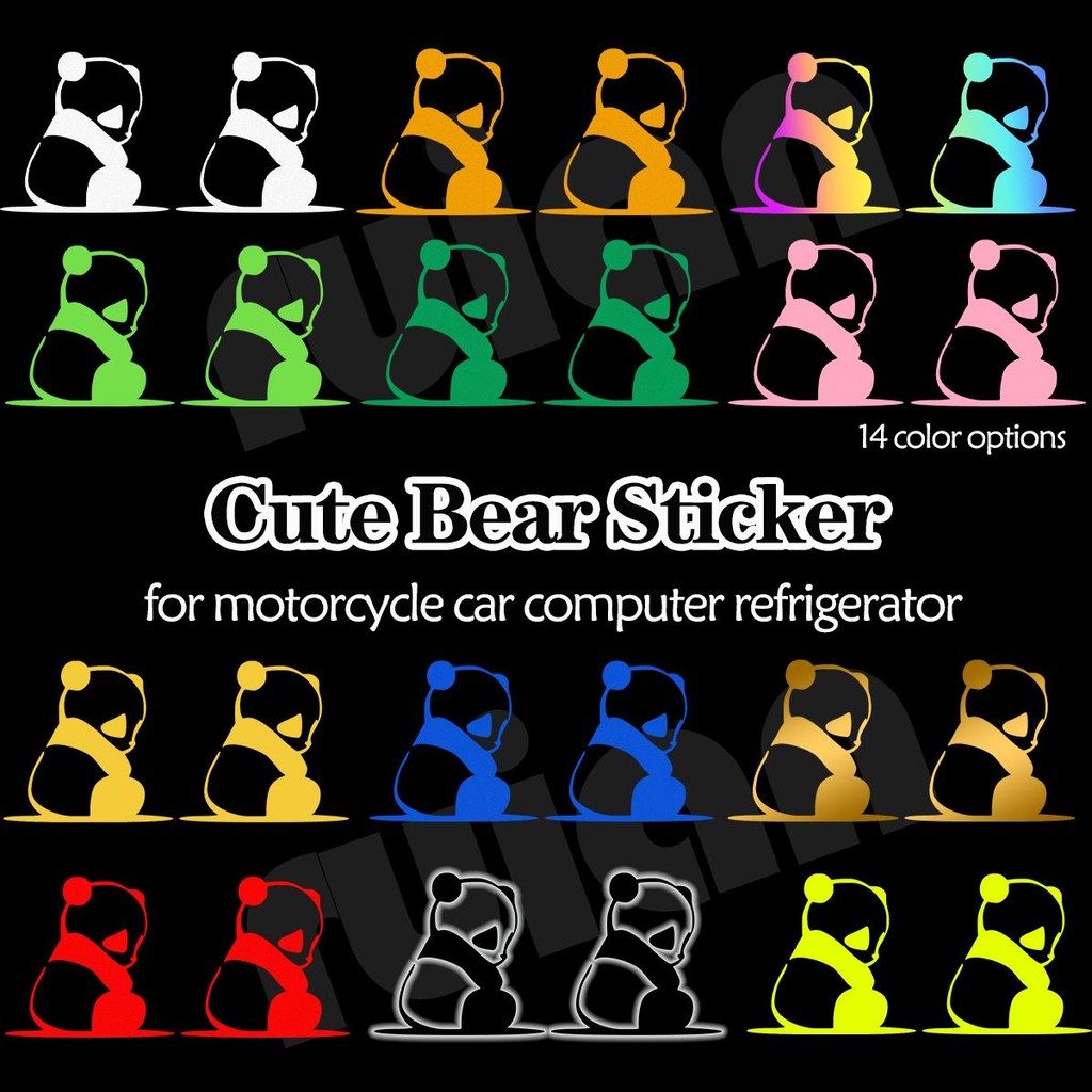 Cartoon bear stickers for YAMAHA aerox 155 v2 nmax v1 v2 Honda click ...