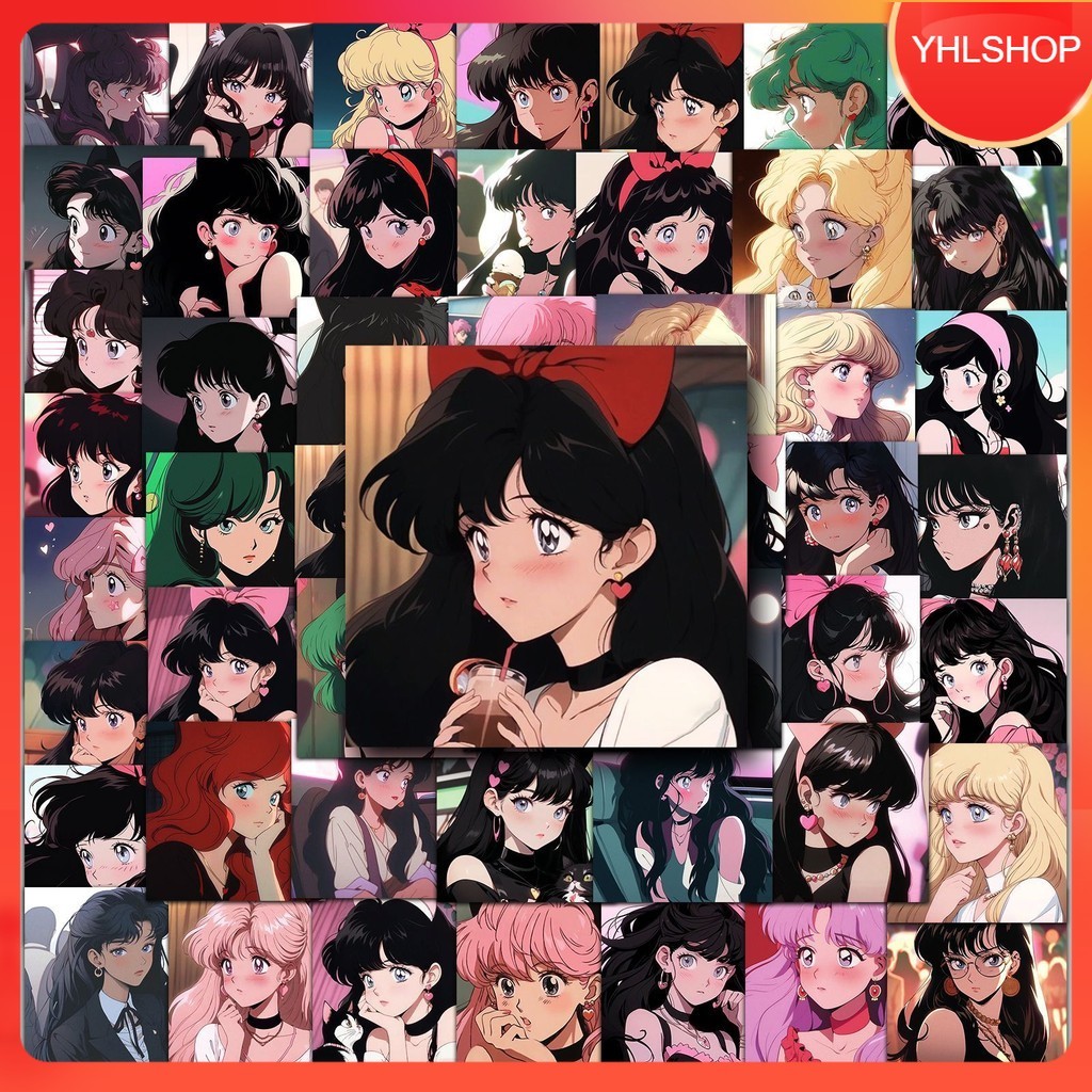 YHL 50pcs Anime Stickers Avatar Girl Sticker DIY Waterproof | Shopee ...