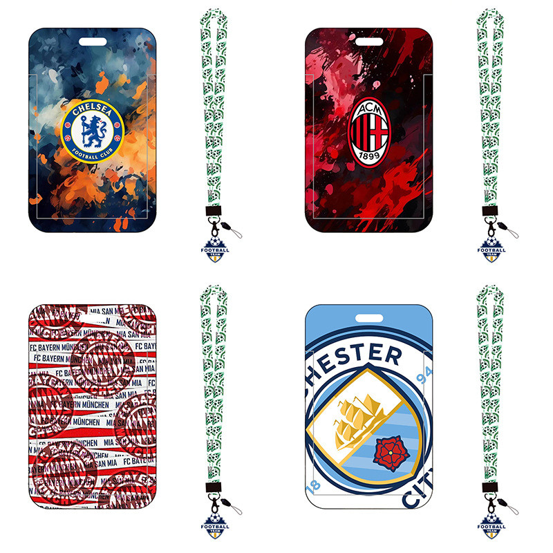 World Cup Football Jingdong Work Permit Bank Card Holder with Lanyard ...